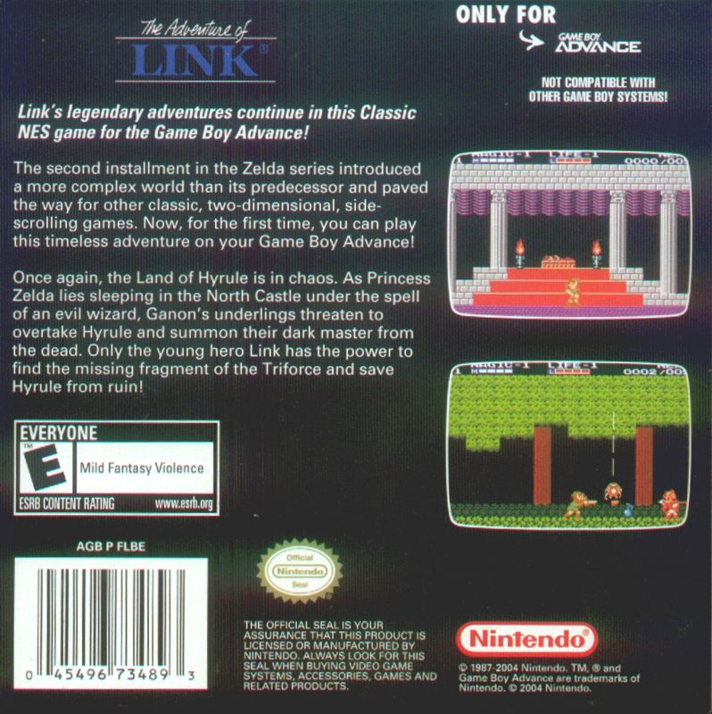 Zelda II: The Adventure of Link cover or packaging material - MobyGames