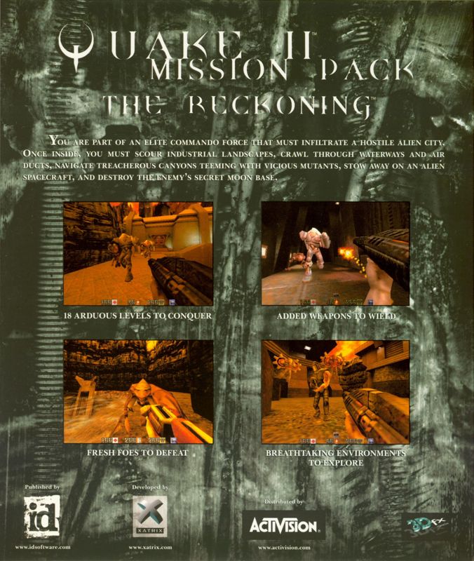 Quake II Mission Pack: The Reckoning cover or packaging material ...