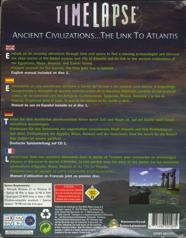 Timelapse cover or packaging material - MobyGames