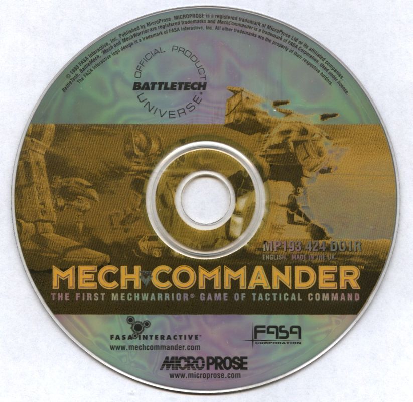 Mech Commander cover or packaging material - MobyGames