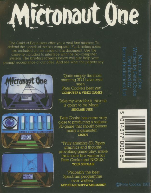 Micronaut One Cover Or Packaging Material Mobygames 