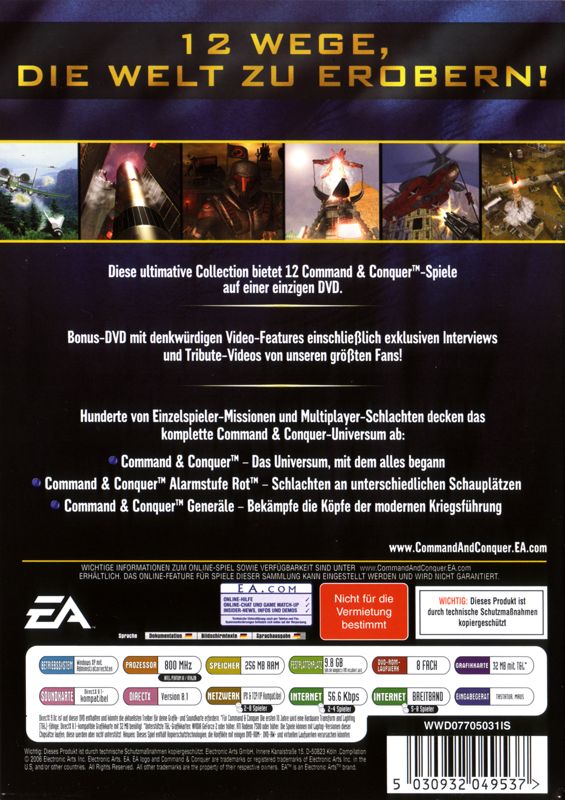 Command & Conquer: The First Decade cover or packaging material - MobyGames