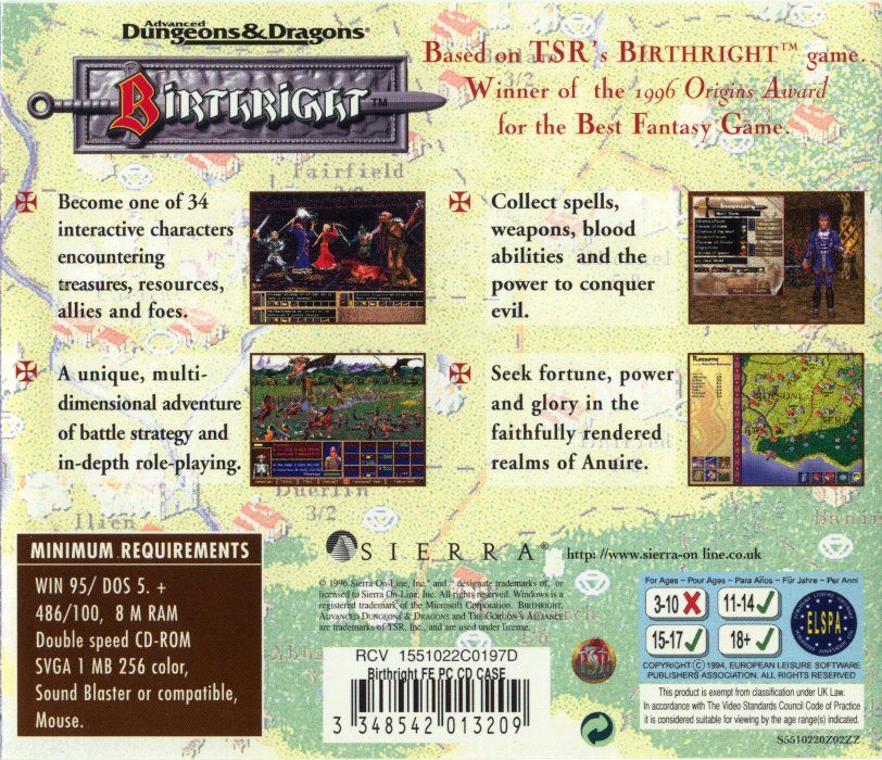 Birthright: The Gorgon's Alliance cover or packaging material - MobyGames