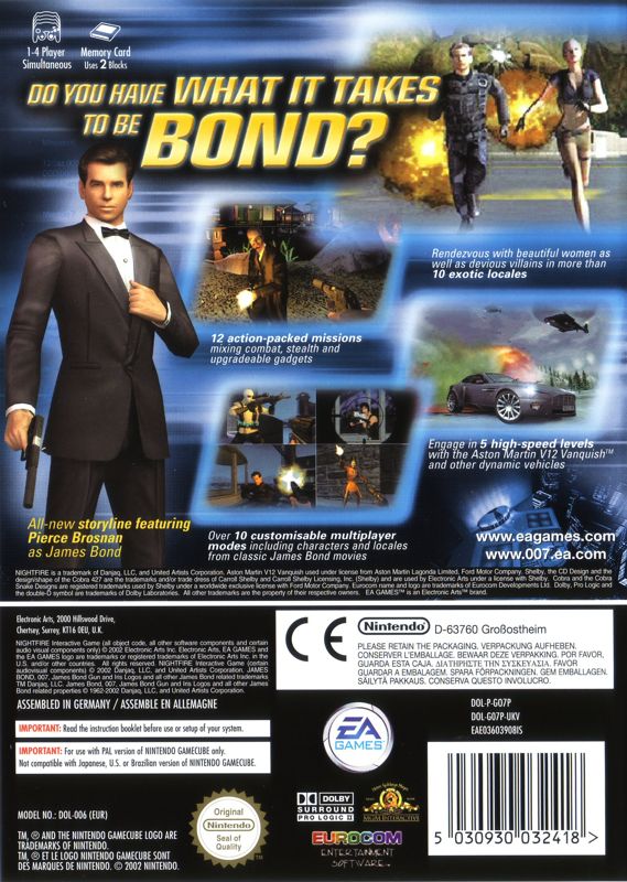 007: Nightfire cover or packaging material - MobyGames