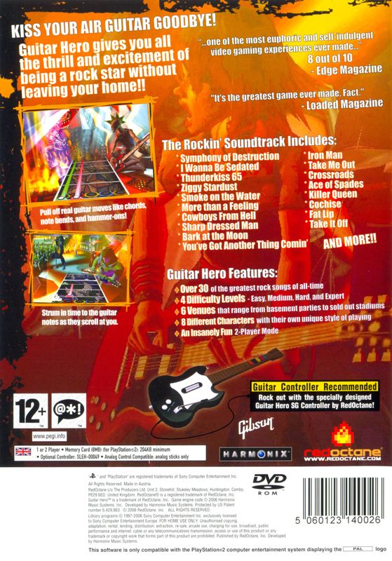 Guitar Hero cover or packaging material - MobyGames