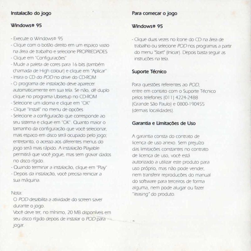 POD cover or packaging material - MobyGames