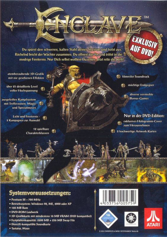 Enclave cover or packaging material - MobyGames