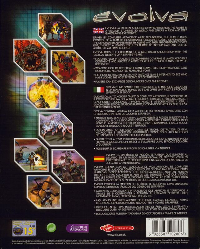 Evolva cover or packaging material - MobyGames
