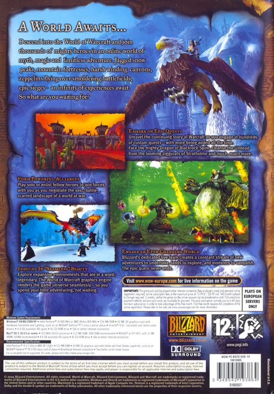World of WarCraft cover or packaging material - MobyGames