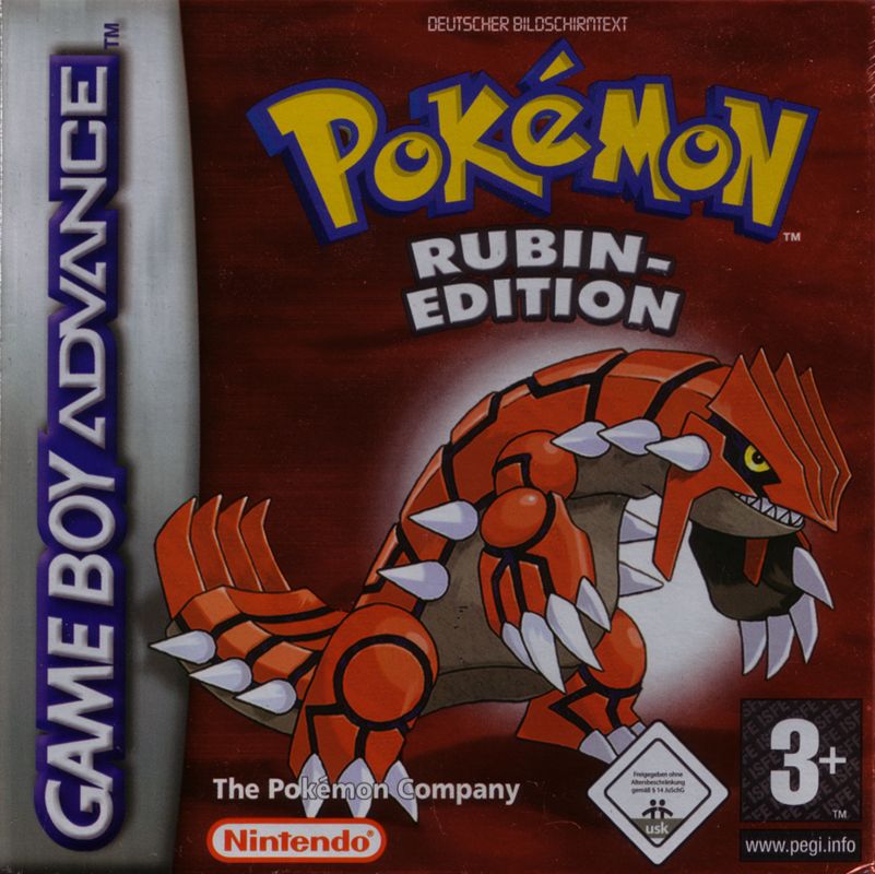 Pokémon Ruby Version cover or packaging material - MobyGames
