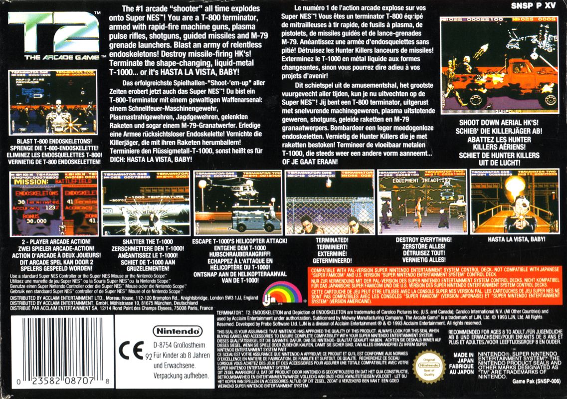 Terminator 2: Judgment Day cover or packaging material - MobyGames