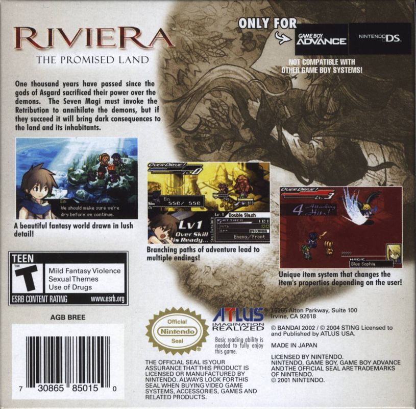 Riviera: The Promised Land cover or packaging material - MobyGames