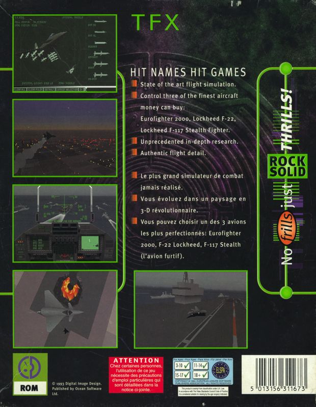 TFX cover or packaging material - MobyGames