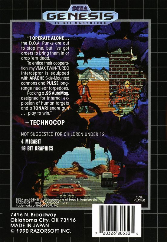 セガ ジェネシス Techno Cop-