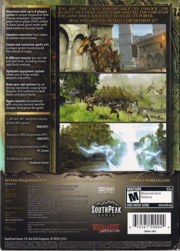 Two Worlds cover or packaging material - MobyGames