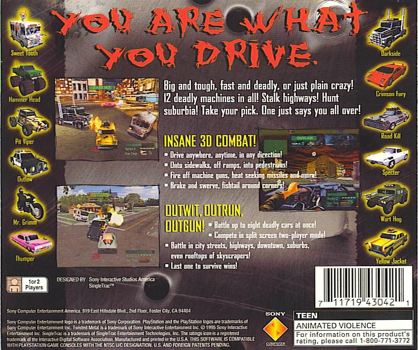 Twisted Metal cover or packaging material - MobyGames