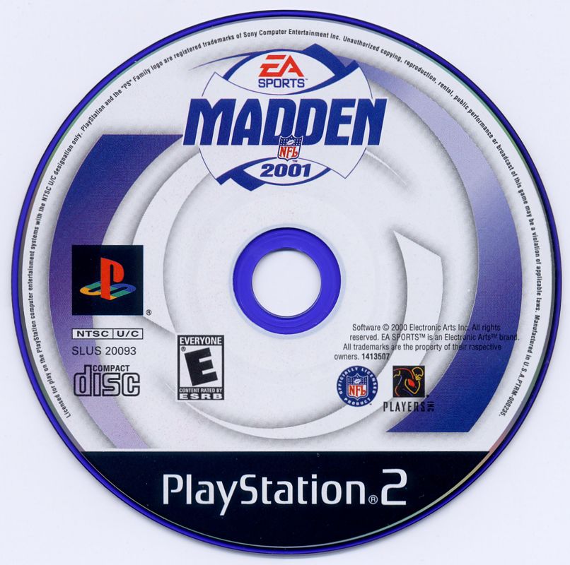 Madden NFL 2001 cover or packaging material - MobyGames
