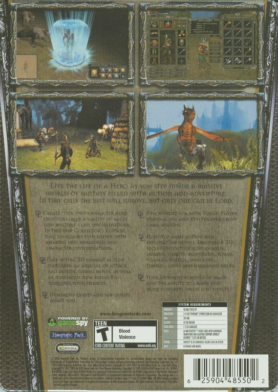 Dungeon Lords: Collector's Edition cover or packaging material - MobyGames