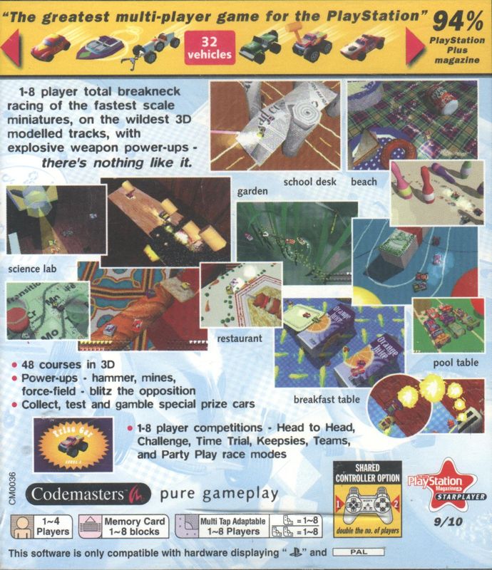 Micro Machines V3 cover or packaging material - MobyGames