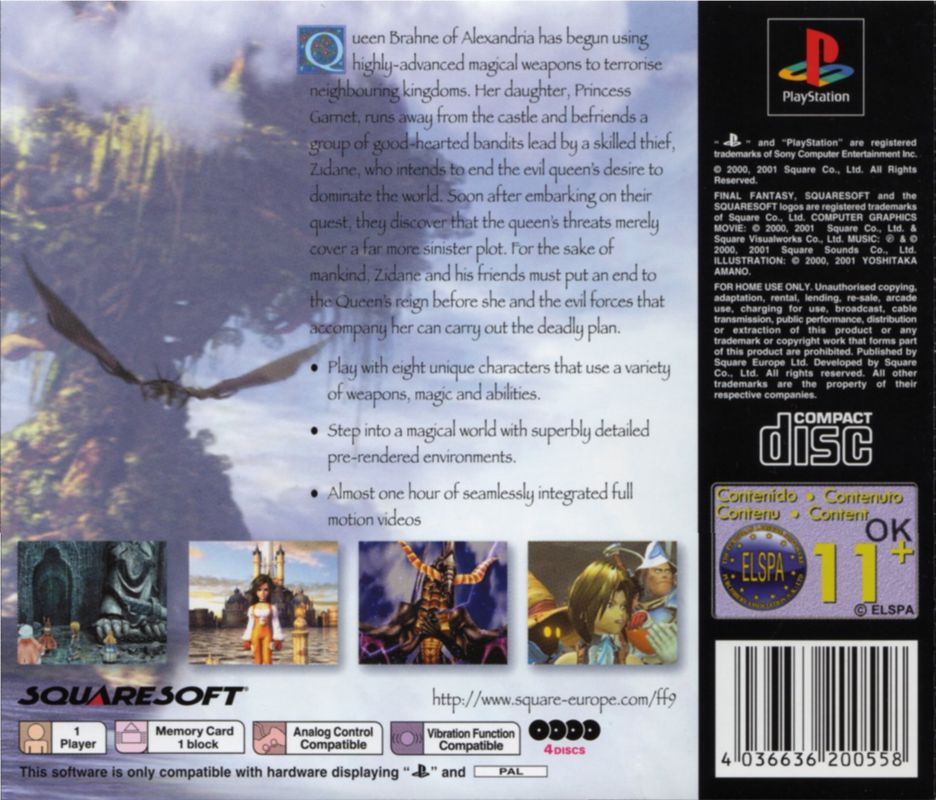 Final Fantasy IX cover or packaging material - MobyGames