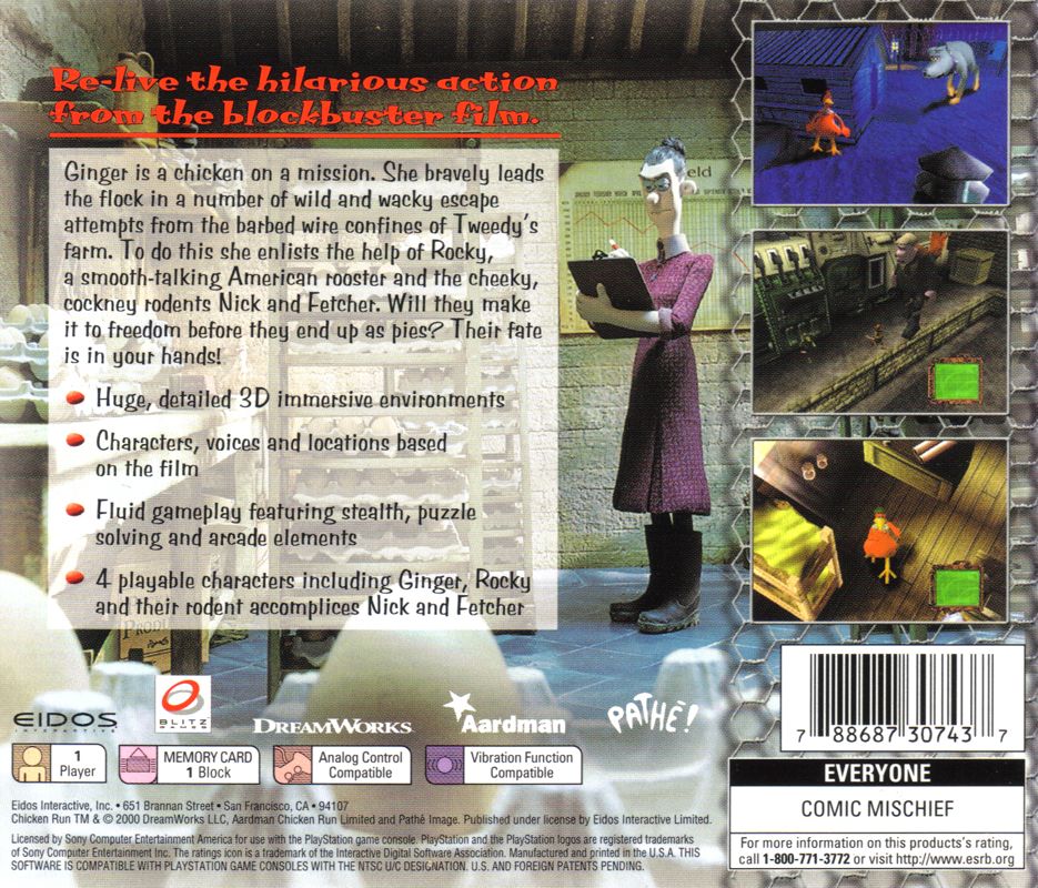 Chicken Run cover or packaging material - MobyGames