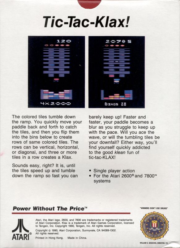 Klax cover or packaging material - MobyGames