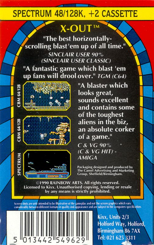 X-Out cover or packaging material - MobyGames