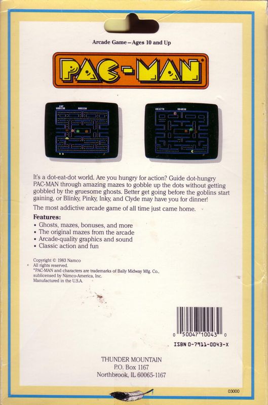 Pac-Man cover or packaging material - MobyGames