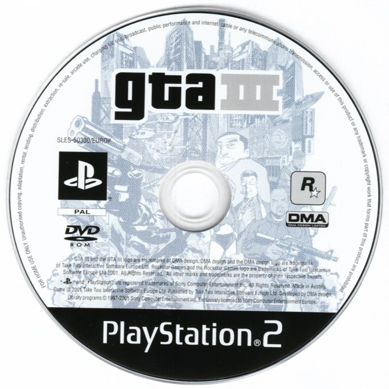 Grand Theft Auto III cover or packaging material - MobyGames