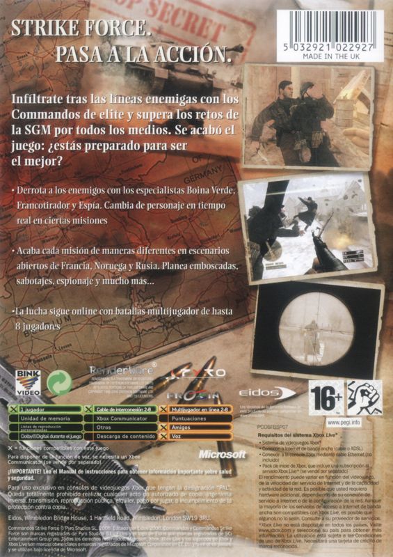 Commandos: Strike Force cover or packaging material - MobyGames