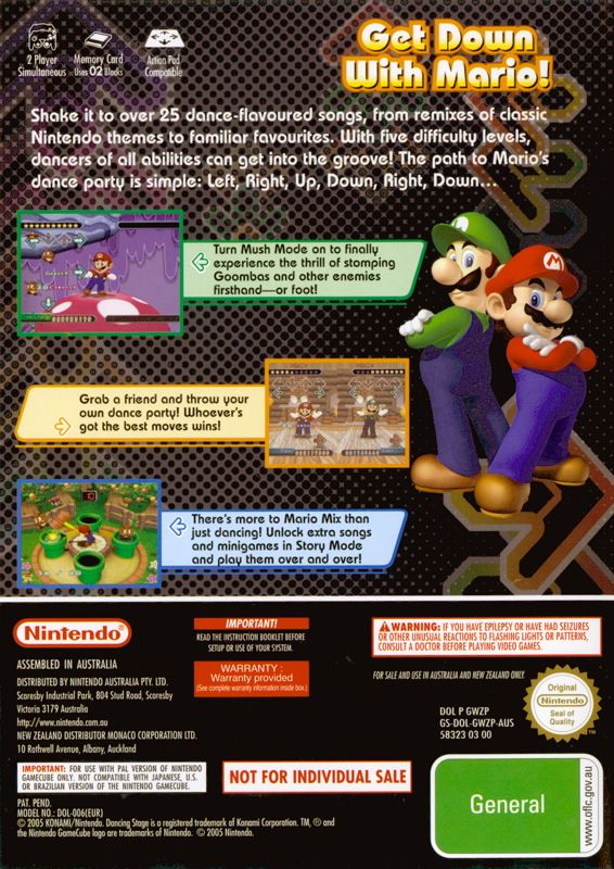 Dance Dance Revolution: Mario Mix cover or packaging material - MobyGames