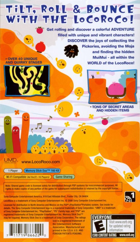 LocoRoco cover or packaging material - MobyGames