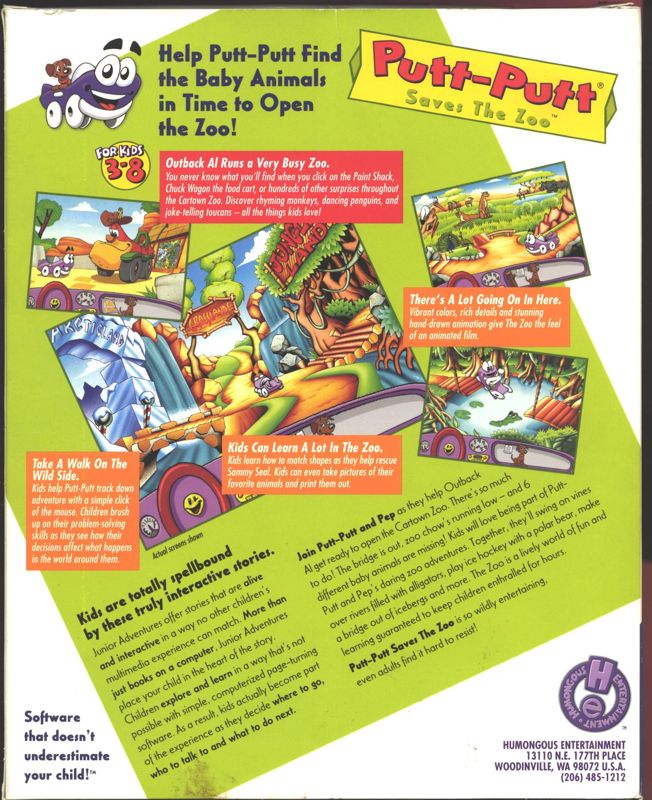 Putt-Putt Saves the Zoo cover or packaging material - MobyGames