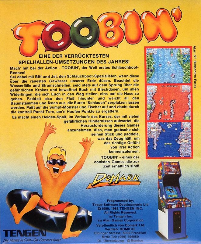 Toobin' cover or packaging material - MobyGames