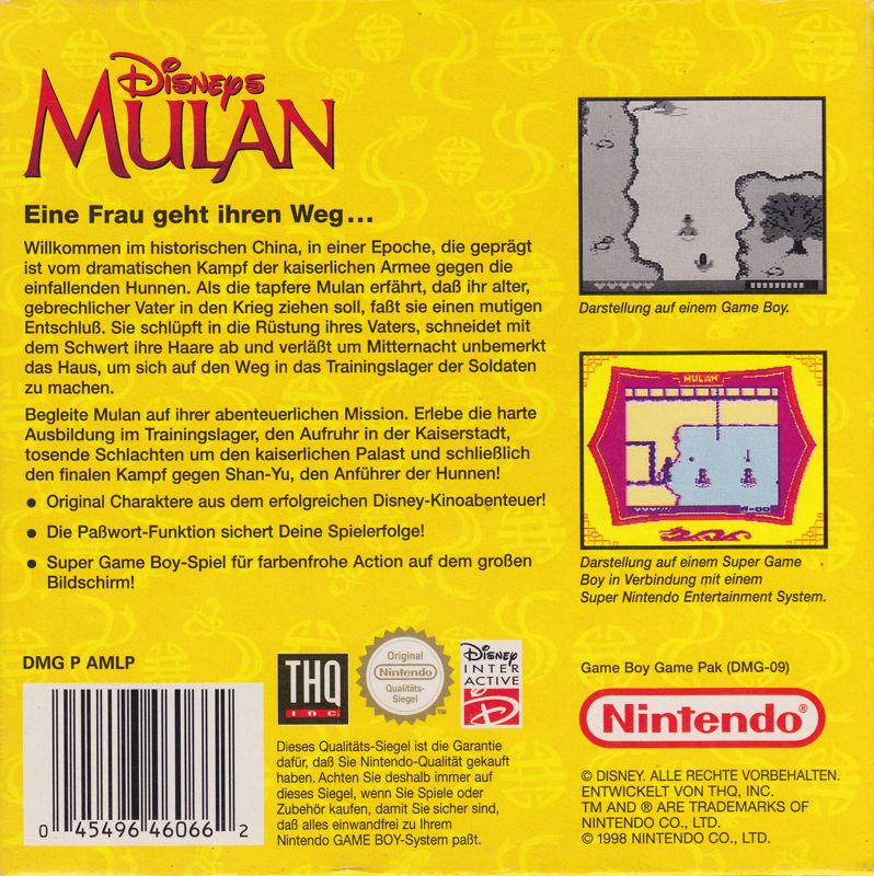 Disney's Mulan cover or packaging material - MobyGames
