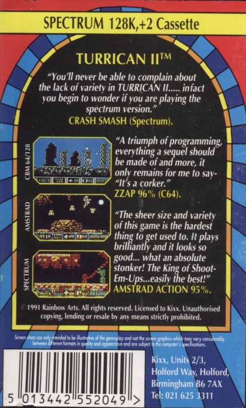 Turrican II: The Final Fight cover or packaging material - MobyGames