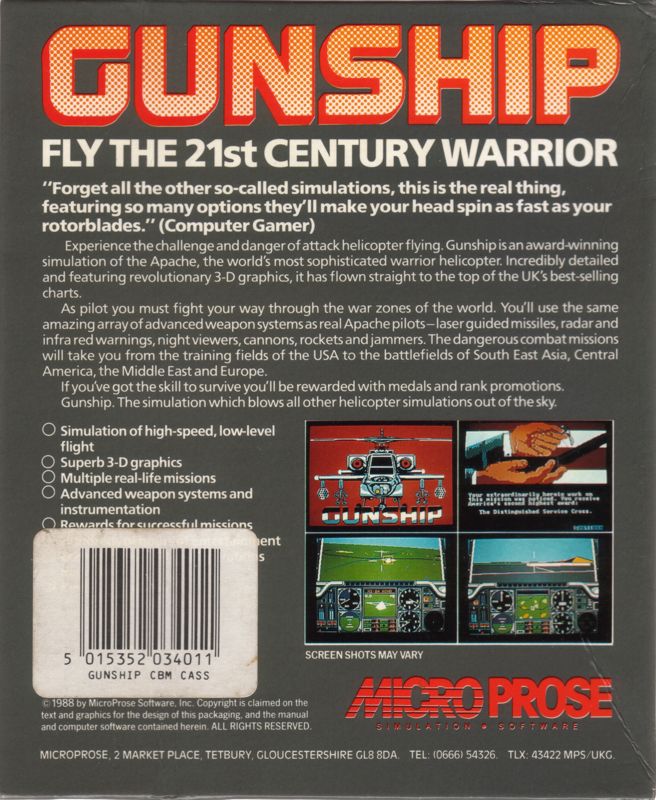 Gunship cover or packaging material - MobyGames