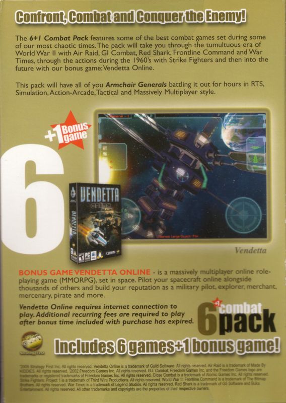 Combat 6+1 Pack cover or packaging material - MobyGames