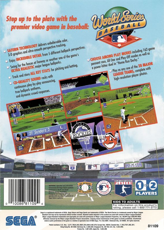 World Series Baseball cover or packaging material - MobyGames