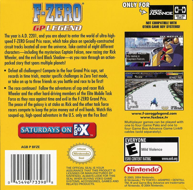 F-Zero: GP Legend cover or packaging material - MobyGames