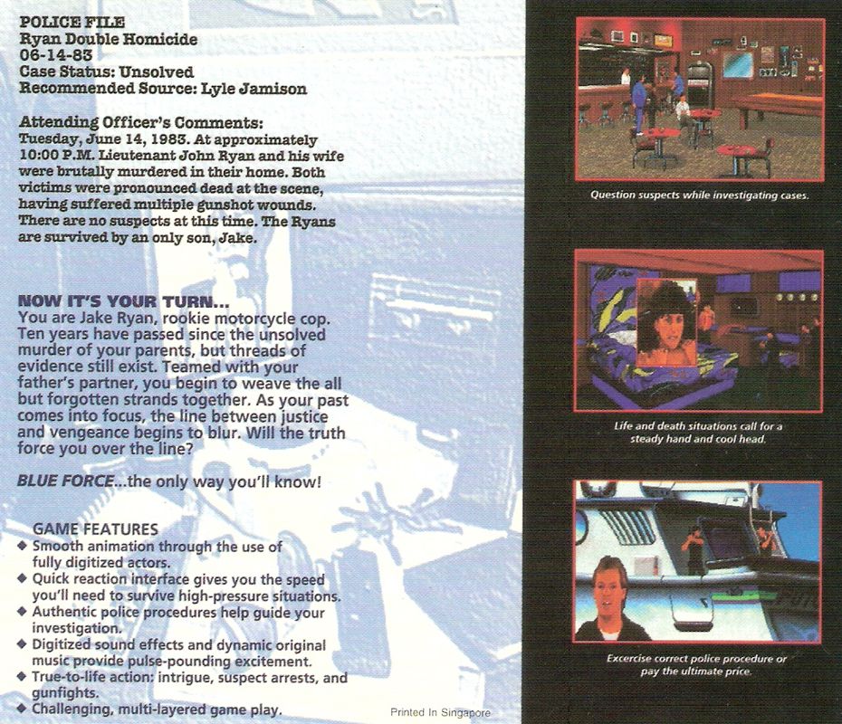 Blue Force cover or packaging material - MobyGames