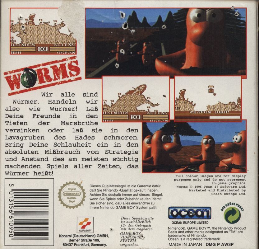 Worms cover or packaging material - MobyGames