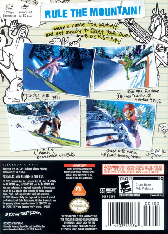 SSX on Tour cover or packaging material - MobyGames