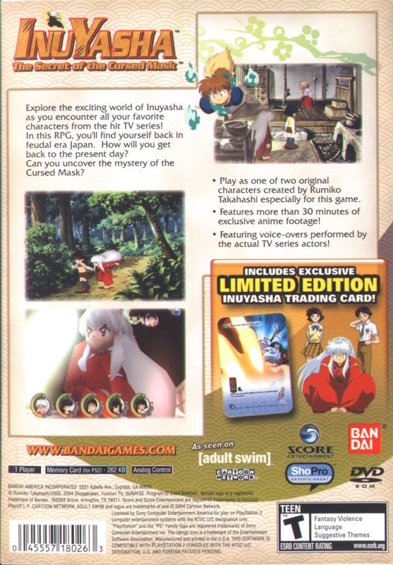 InuYasha: The Secret of the Cursed Mask cover or packaging material ...