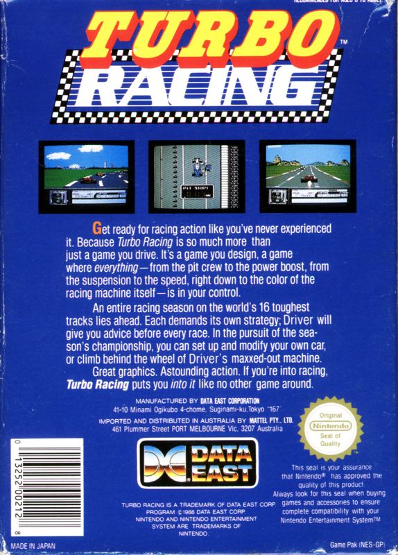 Al Unser Jr. Turbo Racing cover or packaging material - MobyGames