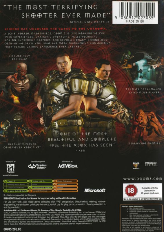 Doom³ cover or packaging material - MobyGames
