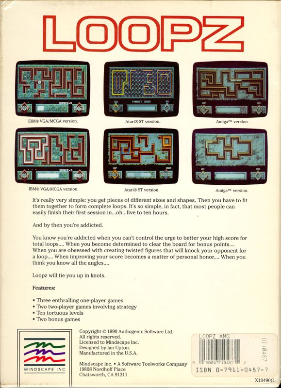 Loopz cover or packaging material - MobyGames