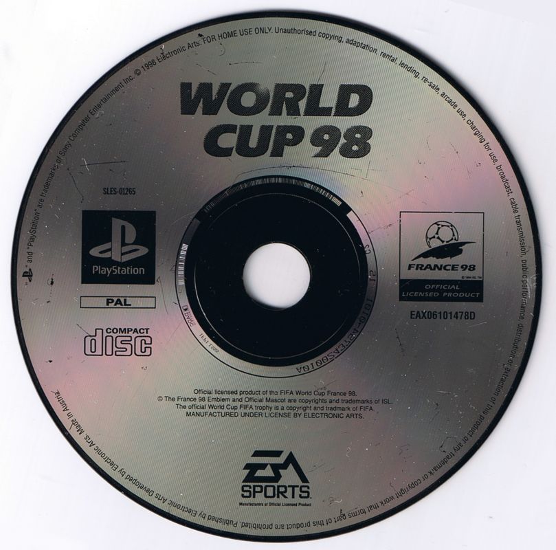 World Cup 98 cover or packaging material - MobyGames