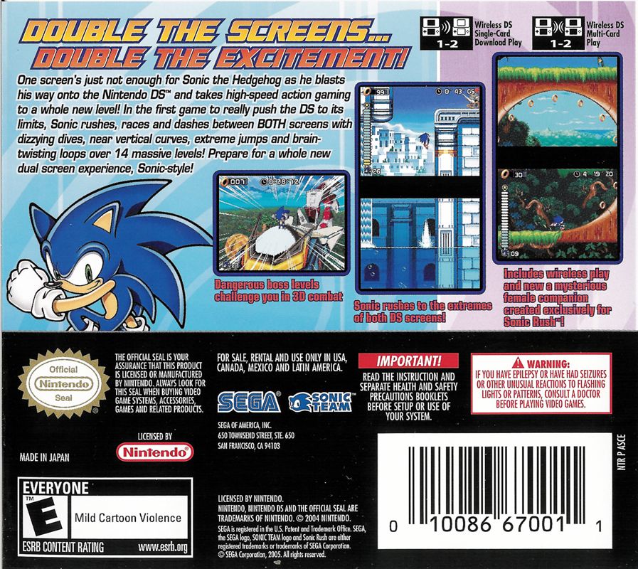 Sonic Rush cover or packaging material - MobyGames