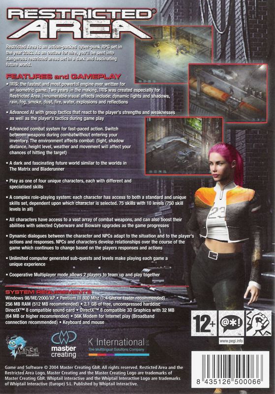 Restricted Area cover or packaging material - MobyGames